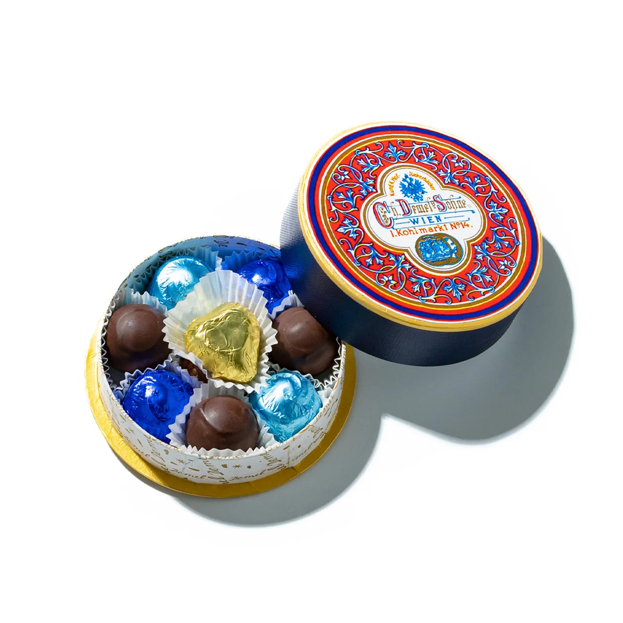 Blue Round Chocolate Box - Small – Demel Wien